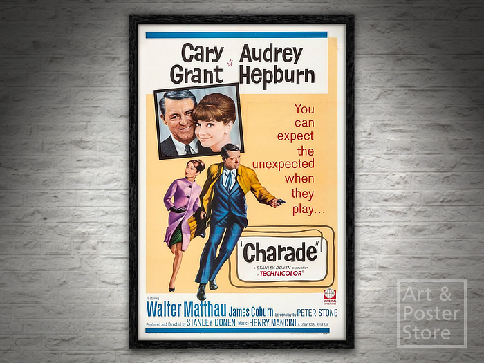Second Life Marketplace - Charade | Classic Movie Poster | Plain Mesh ...